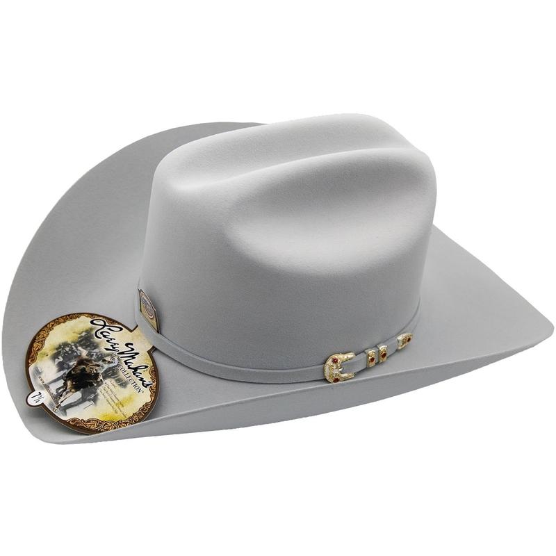 10x Larry Mahan Tucson Fur Felt Cowboy Hat Platinum MensItaly