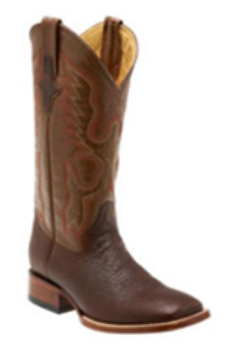 Men's Rust Bison Leather D-Toe Boots