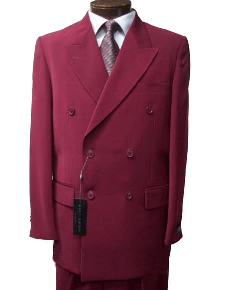 Burgundy ~ Maroon Suit ~ Wine Color Double Breasted Suits