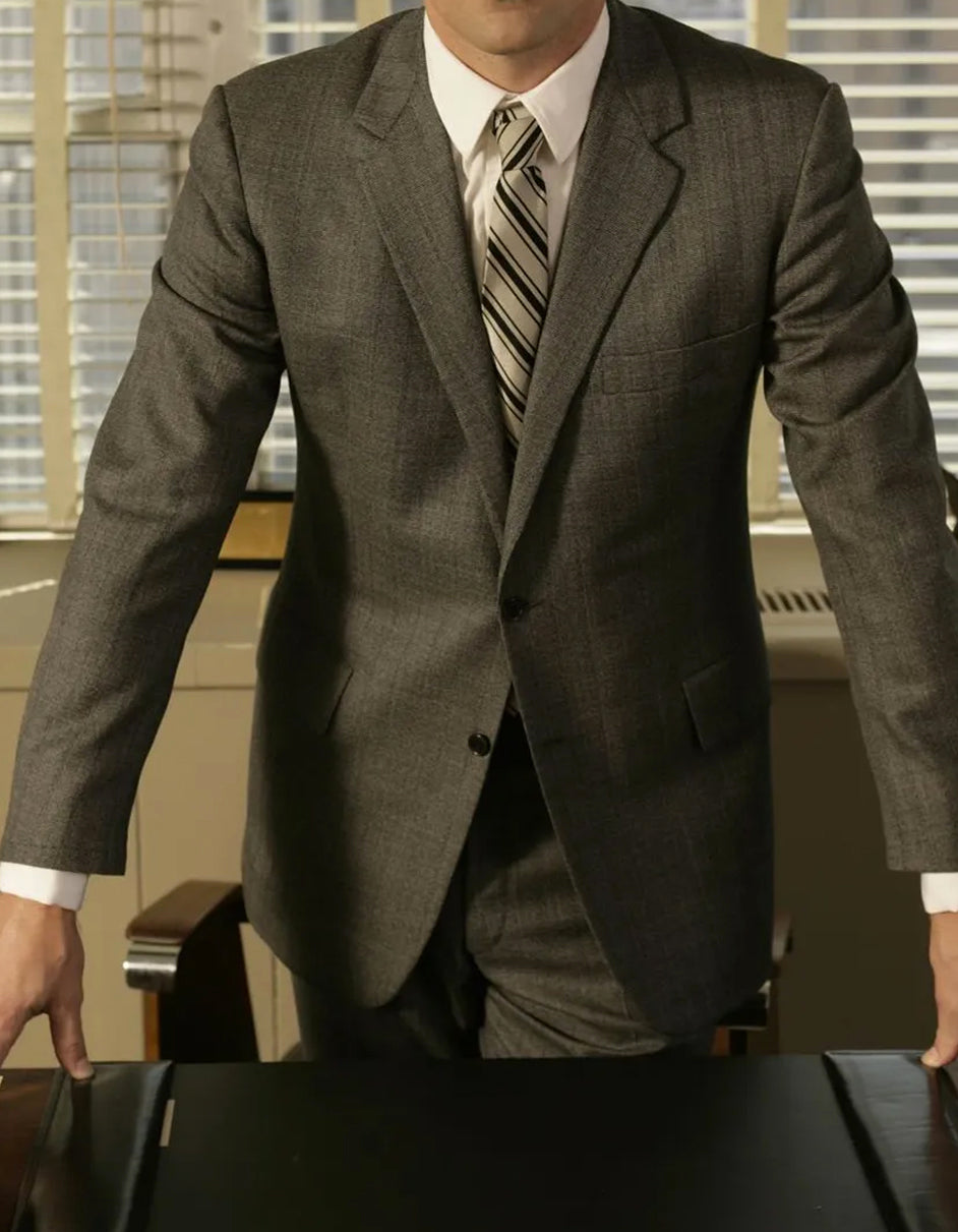 Mens Don Draper Charcoal Grey Suit MensItaly