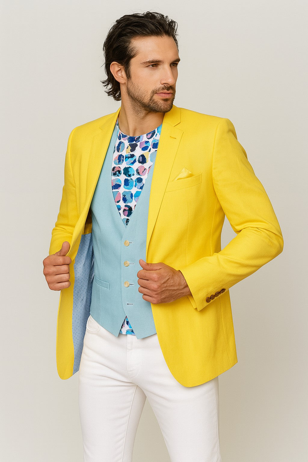Men's Yellow Blazer Sport Coat