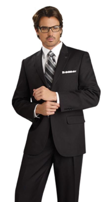 Men's 2 Button Vented Jacket With Pleated Pant Executive Full Cut Suit