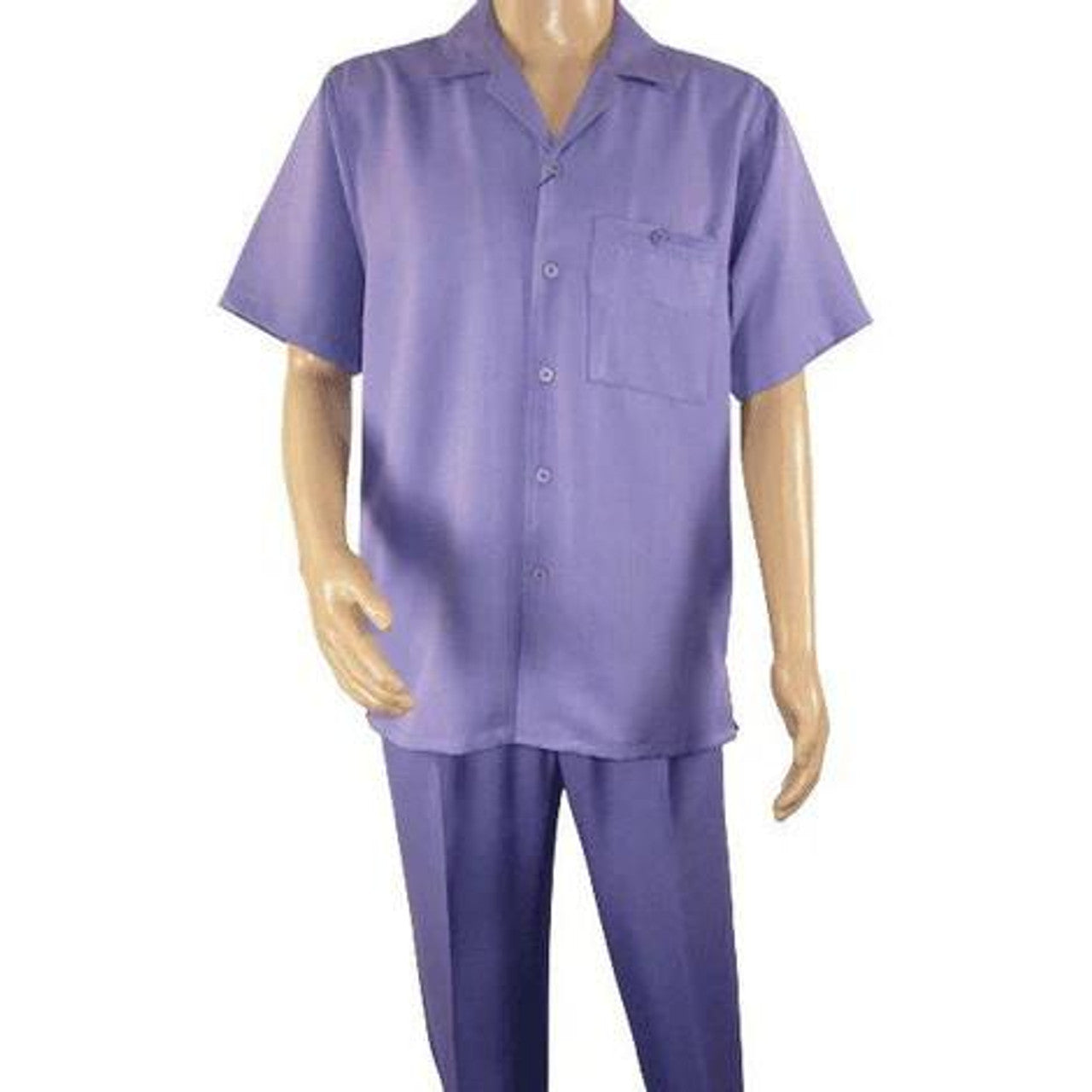 Mens Lavender Short Sleeve Walking Suit MensItaly