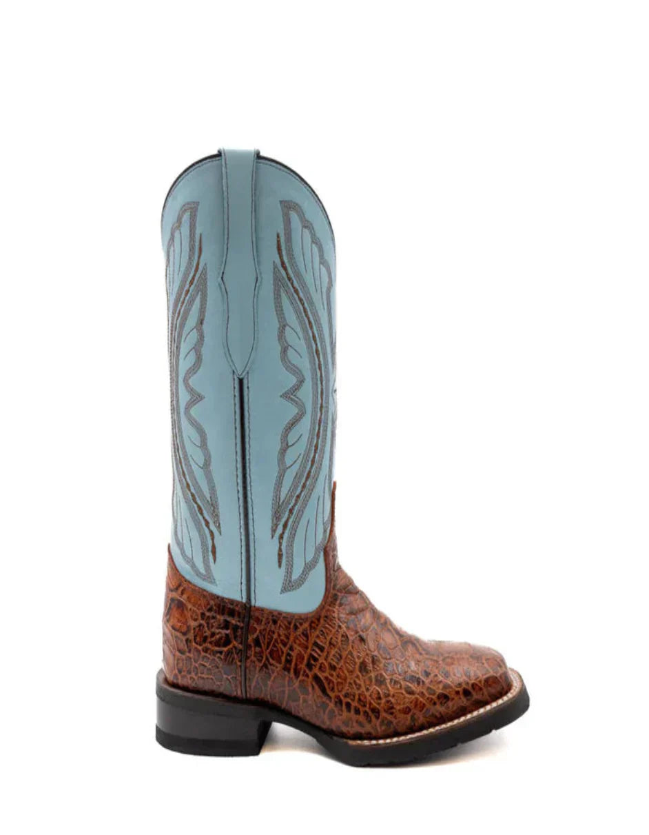 Ferrini Women's Kai Square Toe Boots Turtle Print - Light Brown