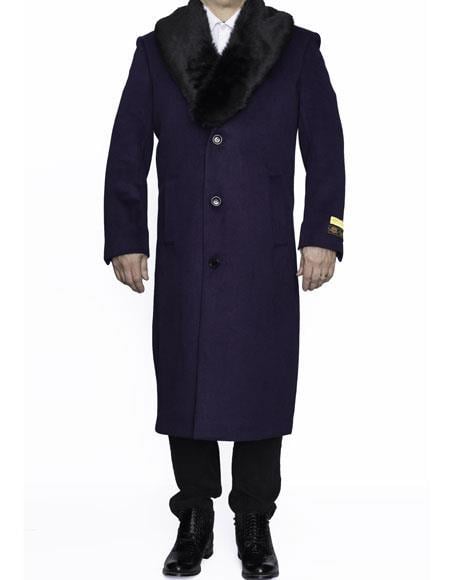Men's Big And Tall Overcoat Long Men's Dress Topcoat - Winter coat 4XL