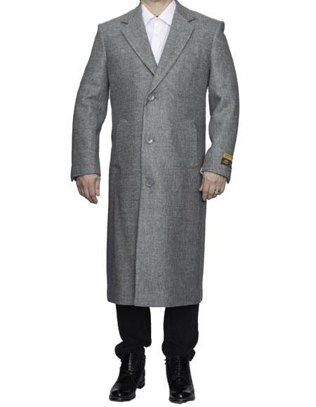 Men's Big And Tall Overcoat Long Men's Dress Topcoat - Winter coat 4XL