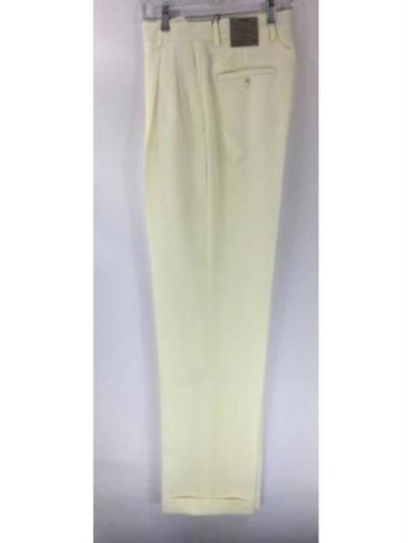 Mens Ivory Dress Pants - Cream Pants - Off White Slacks
