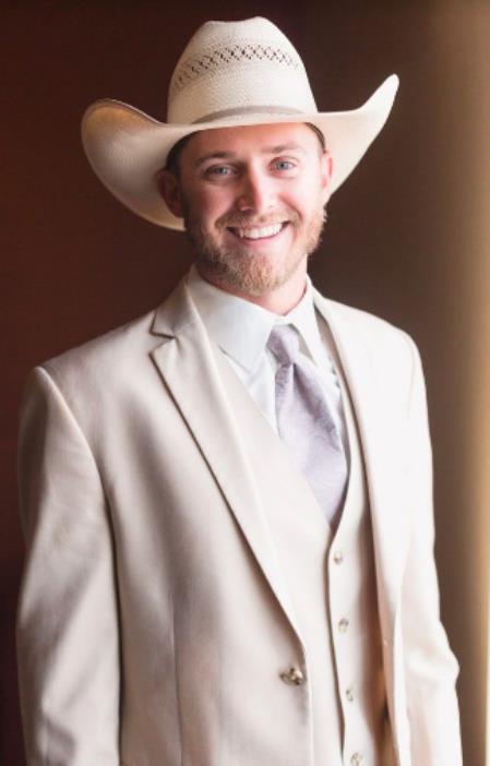 Mens Natural - Sand Cowboy Tuxedo - White Cowboy Suit - Western Suit