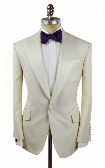 Ivory Tuxedo Jacket - Cream Wedding Suit - Off White Suit (Jacket and
