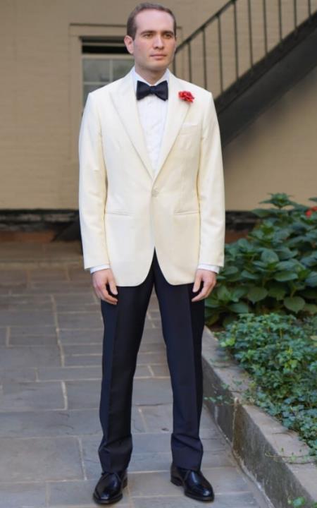 Ivory Tuxedo Jacket - Cream Wedding Suit - Off White Suit (Jacket and