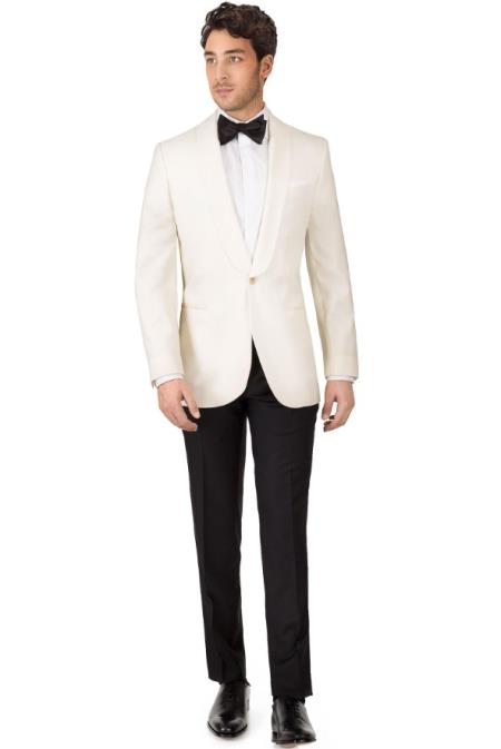 Ivory Tuxedo Jacket - Cream Wedding Suit - Off White Suit (Jacket and