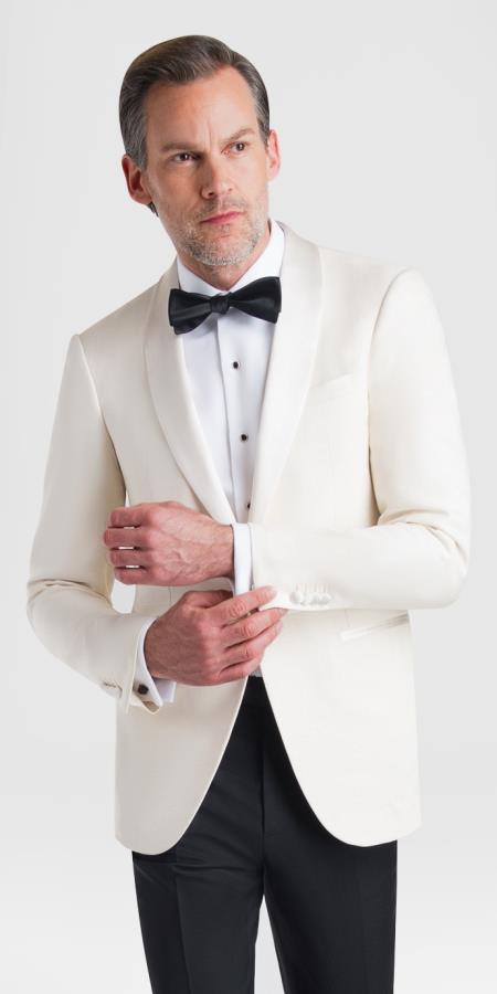 Ivory Tuxedo Jacket - Cream Wedding Suit - Off White Suit (Jacket and